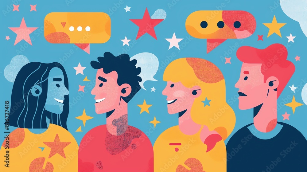 Customer feedback survey flat design, side view, feedback theme ...