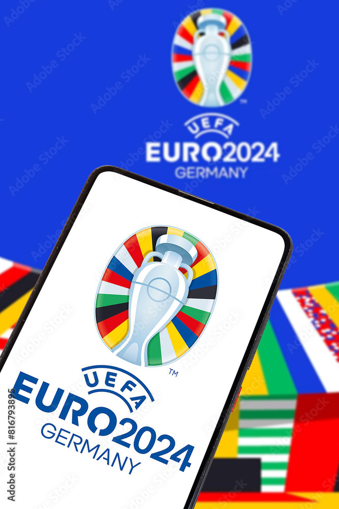 UEFA Euro 2024 Germany European Football Championship Europe logo on a ...