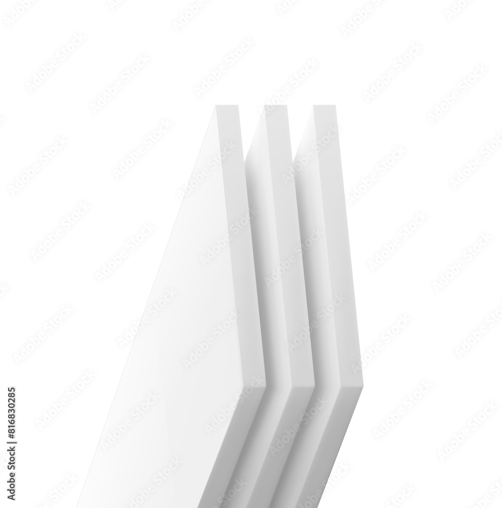 Realistic three-layer material. Great base for infographics. Vector ...