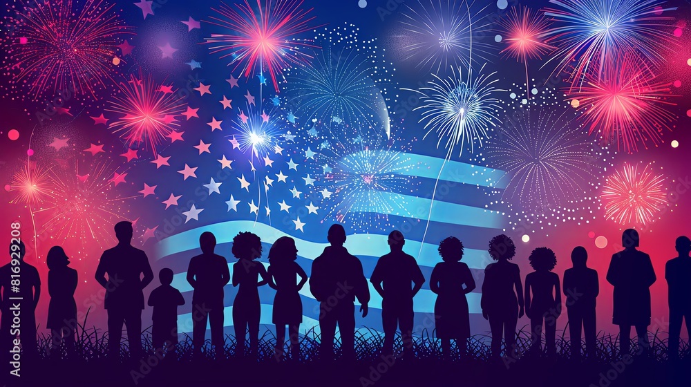 74th National Independence Day holiday in the USA with people ...