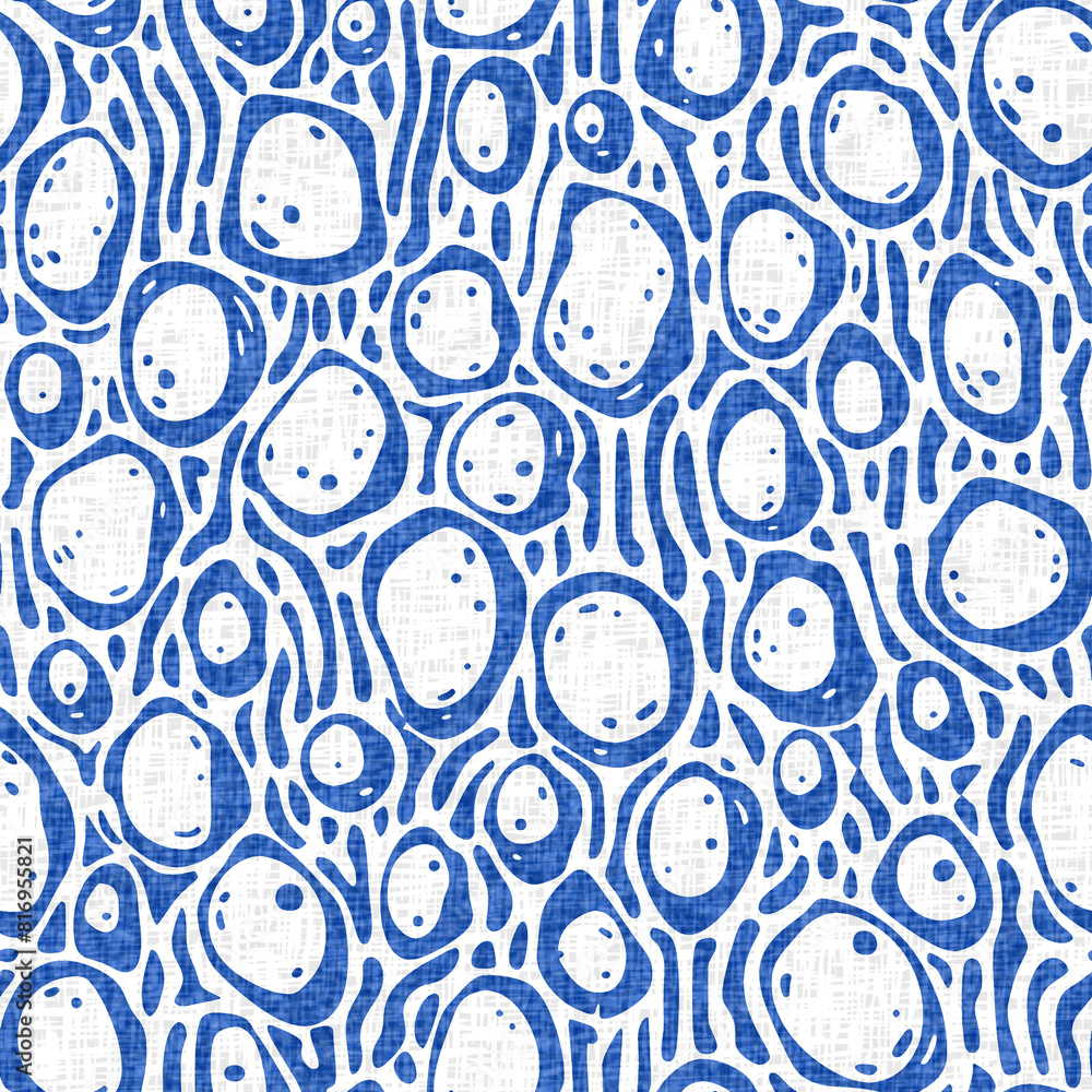 Soft blu water bubbles circle dot seamless texture pattern. Beachy ...