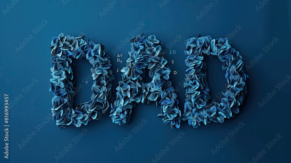 fathers day template 3d DAD font of super dad or father and child ...