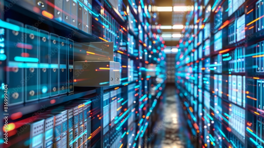 Visualize a digital document management system replacing paper-based ...