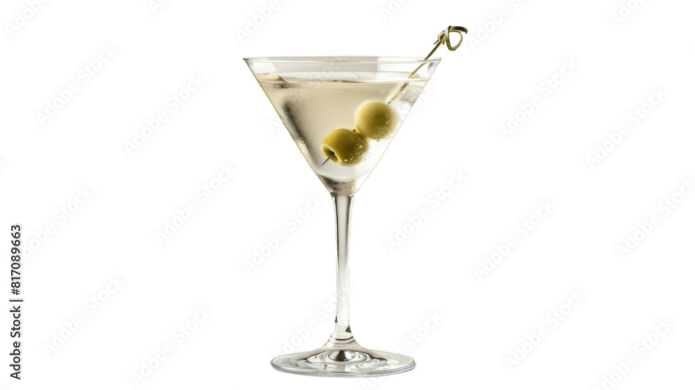 Elegant cocktail with an olive. Image in PNG, photo without background ...