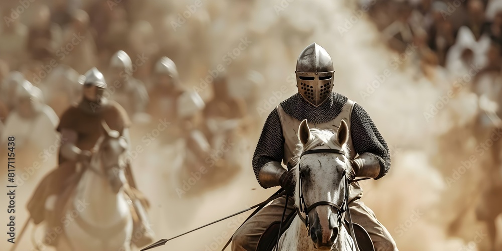 Preparing for a Jousting Match in Medieval Times. Concept Medieval ...