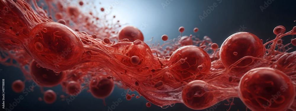 Blood cell red 3d background vein flow platelet wave cancer medicine ...