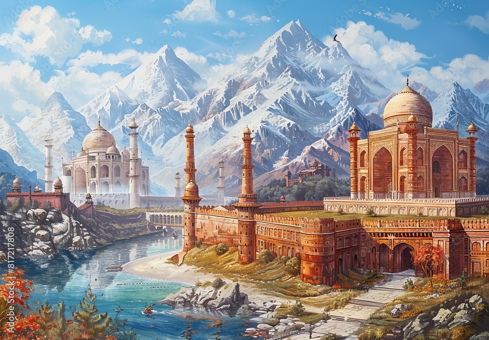 Create paintings of world-renowned landmarks like the Eiffel Tower ...