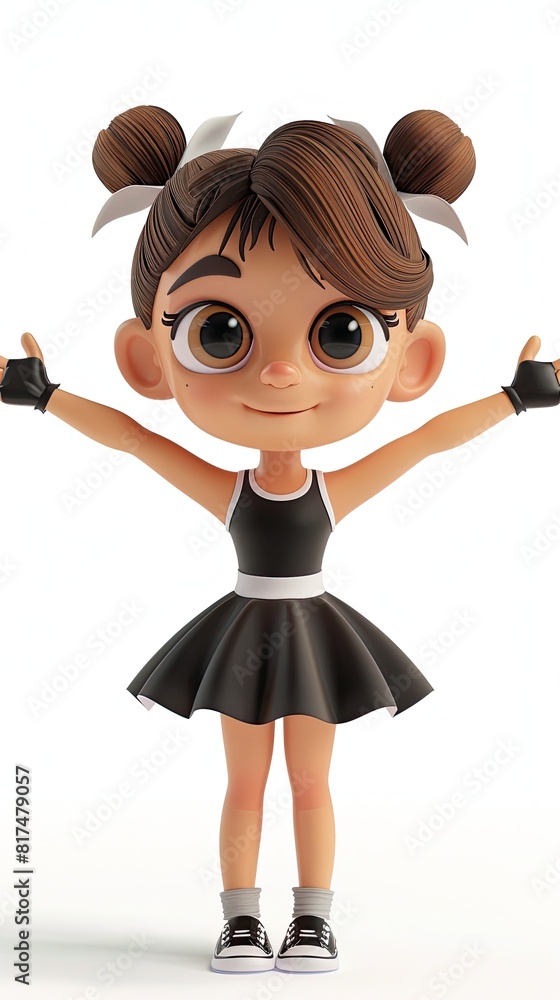 ute Dancer character white background 3D styled character funny cute ...