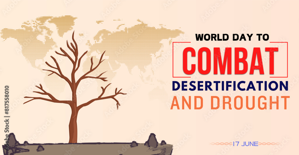 World Day to Combat Desertification and Drought. Eco-Friendly Vector ...