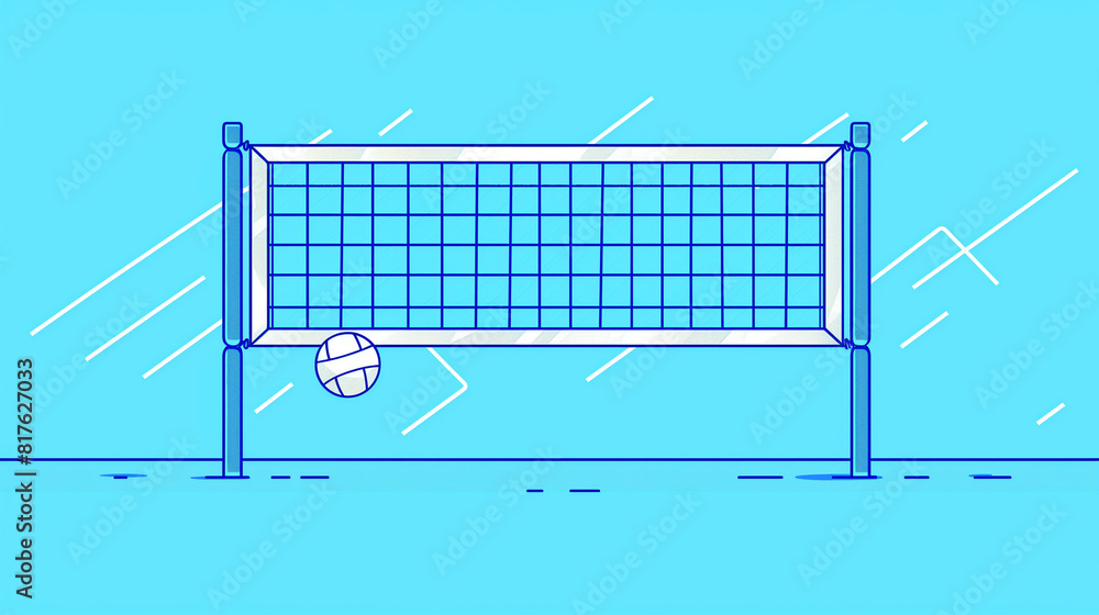 Detailed vector illustration of a volleyball net from a squint angle ...