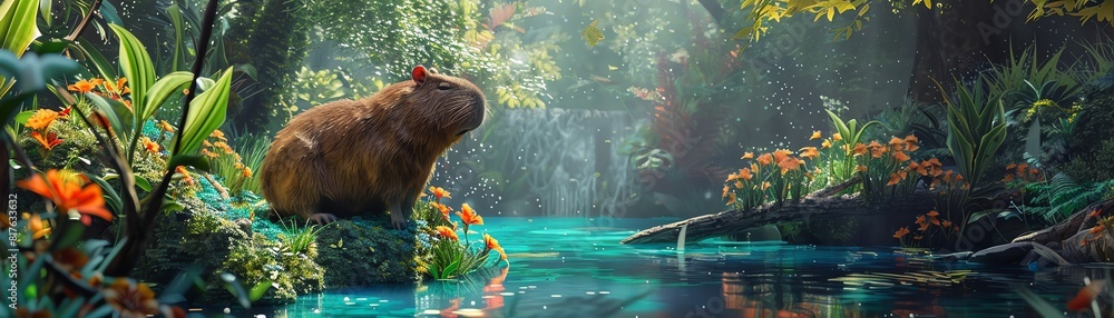 The capybara is the largest rodent in the world. It is a semi-aquatic ...