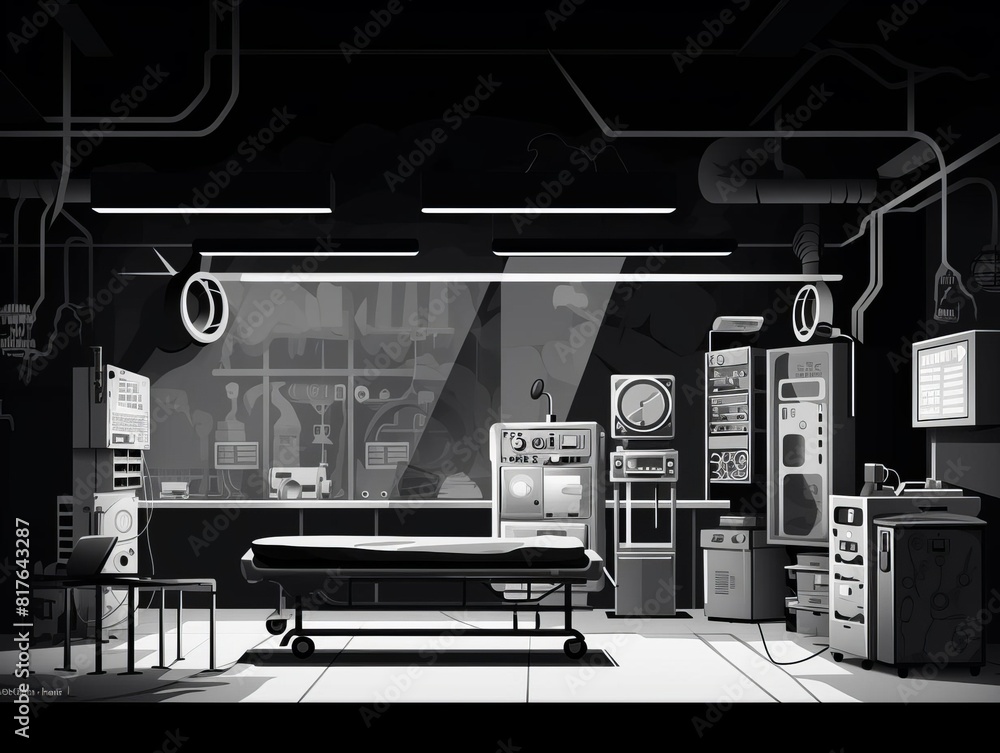 Emergency room Xray flat design front view trauma assessment theme ...