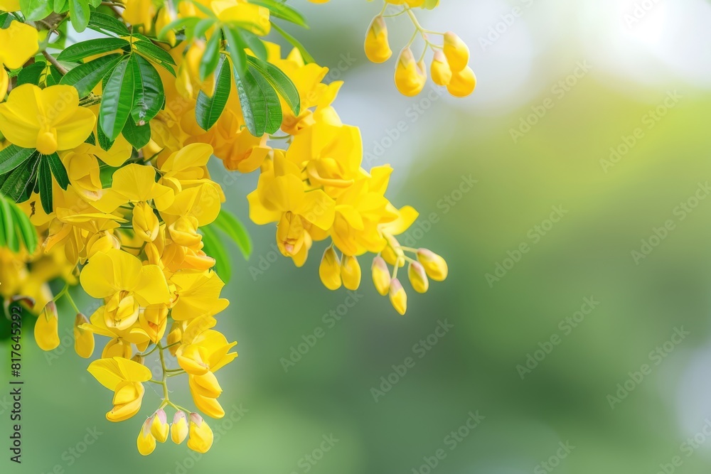 Kanikkonna, Golden shower, Cassia Fistula, bloom in tree using by Hindu Vishu festival Vishu ...