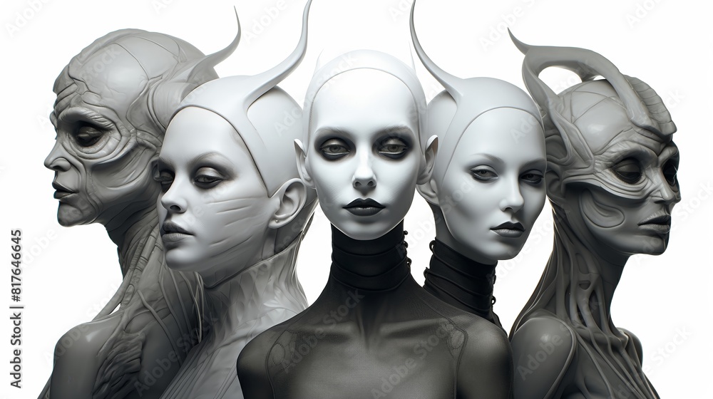 Encounter a group of shape-shifters with ever-changing faces who blend ...