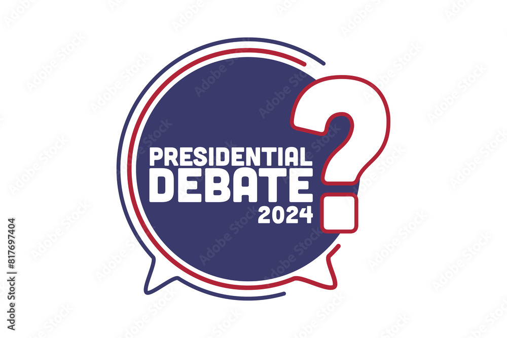 Contemporary graphic for the 2024 Presidential Debate in the United ...