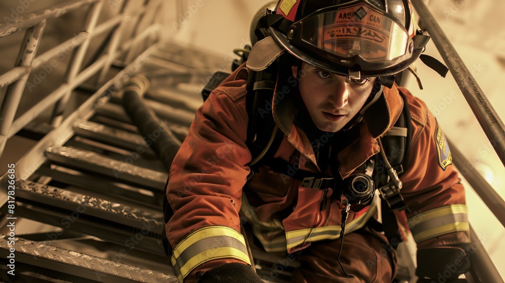 Firefighter in Training: During training exercises, firefighters ...