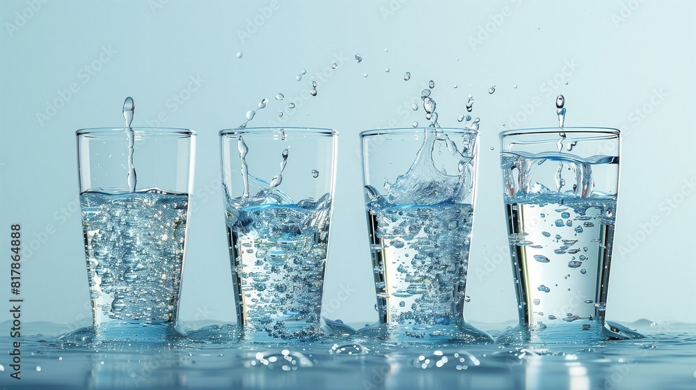 Water purification concept showcasing clean and tasty water ...