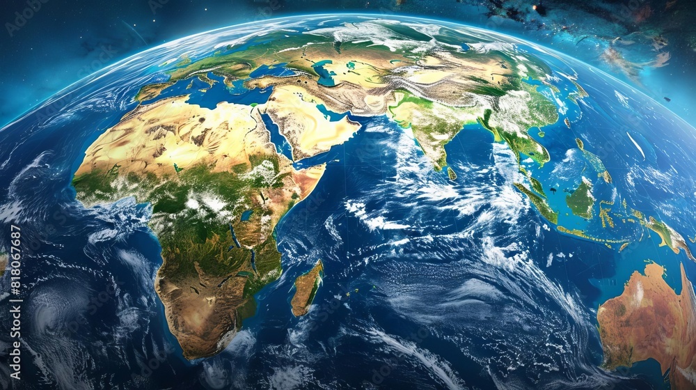 global satellite view of earths physical map world geography and ...