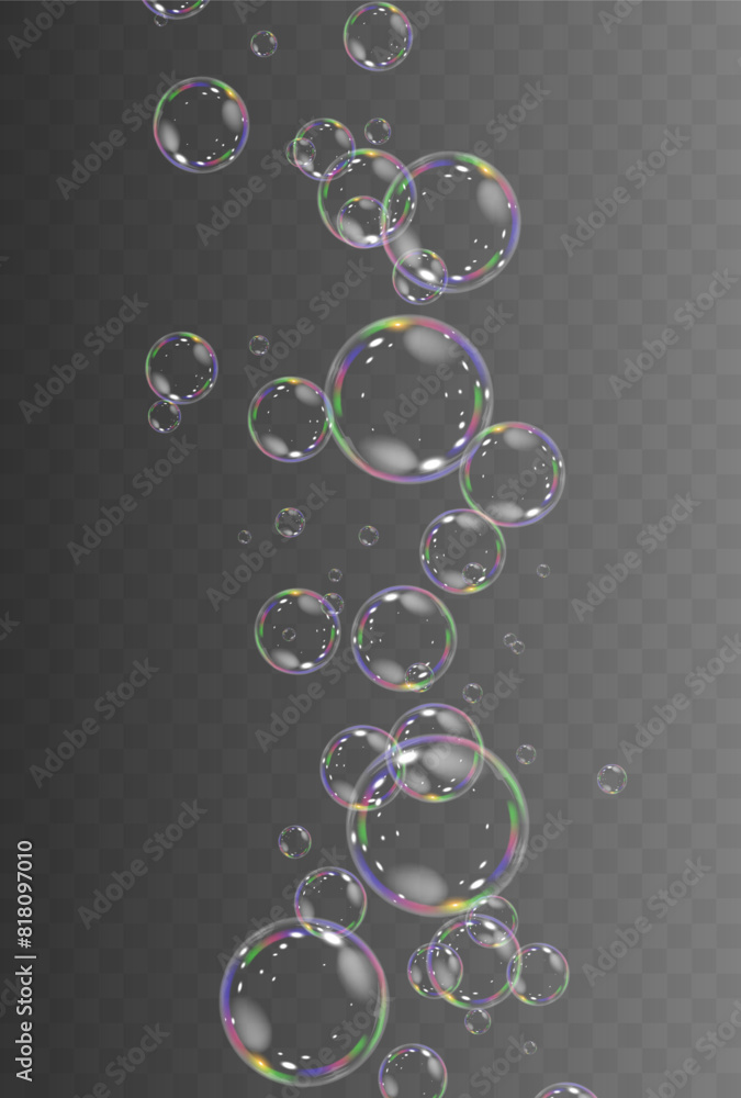 Realistic soap vector bubbles png isolated on transparent background ...