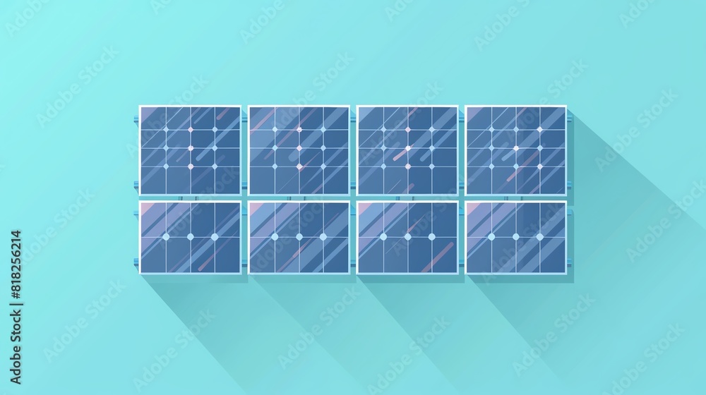 photovoltaic solar cell flat design top view energy cartoon drawing ...