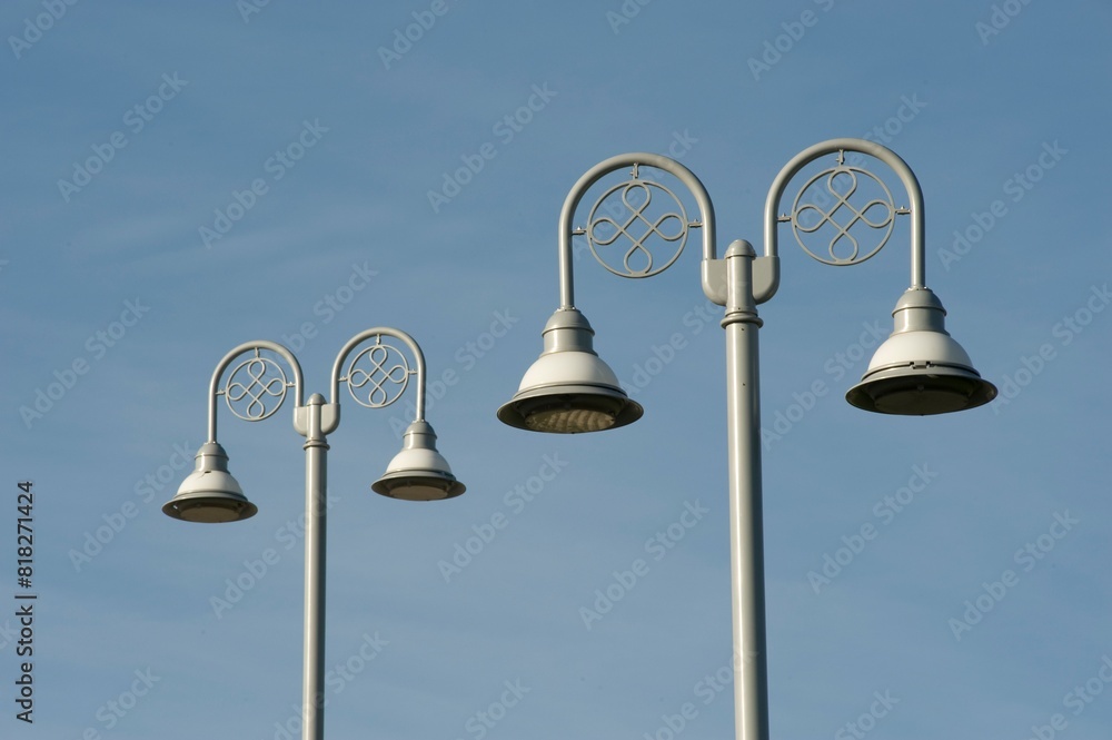 Lamp Post Detail Of Pedestrian Bridge, Esplanade Riel, Winnipeg ...