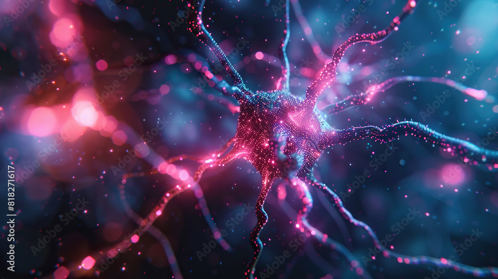 brain concept , neuron structure Neurons cells close up nerve cells ...