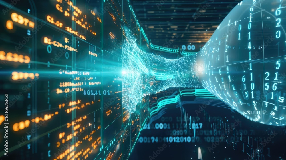 An abstract representation of a paradigm change in internet network ...