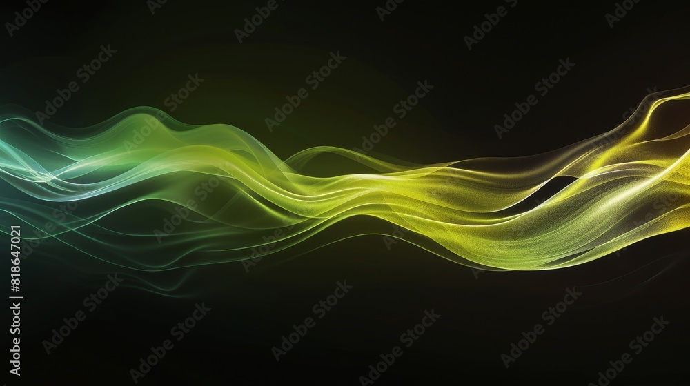 Vibrant Lime Green to Soft Lemon Yellow Gradient on Black Background ...