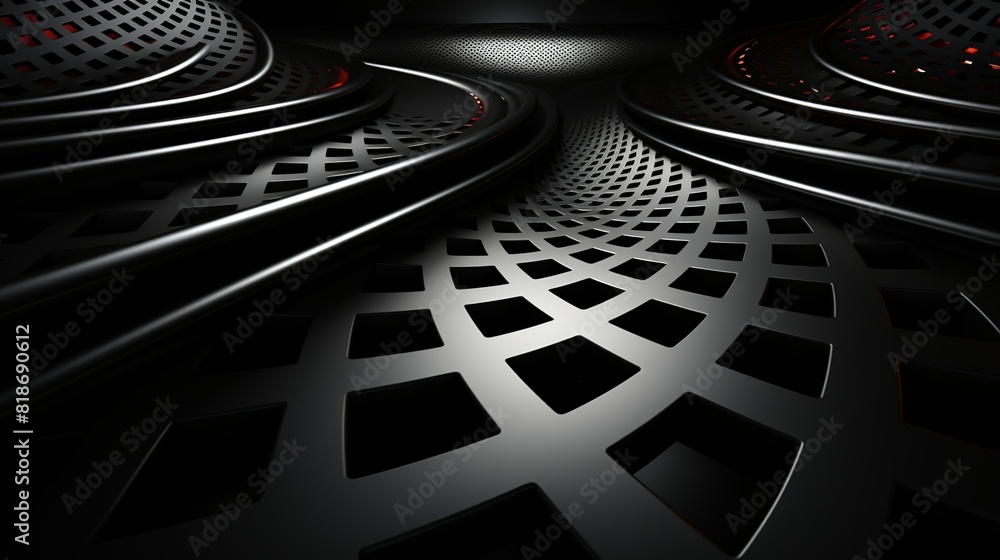 Background Illustration, Perforated metal grid with uniform circular ...