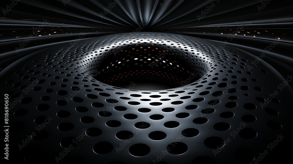 Background Illustration, Perforated metal grid with uniform circular ...