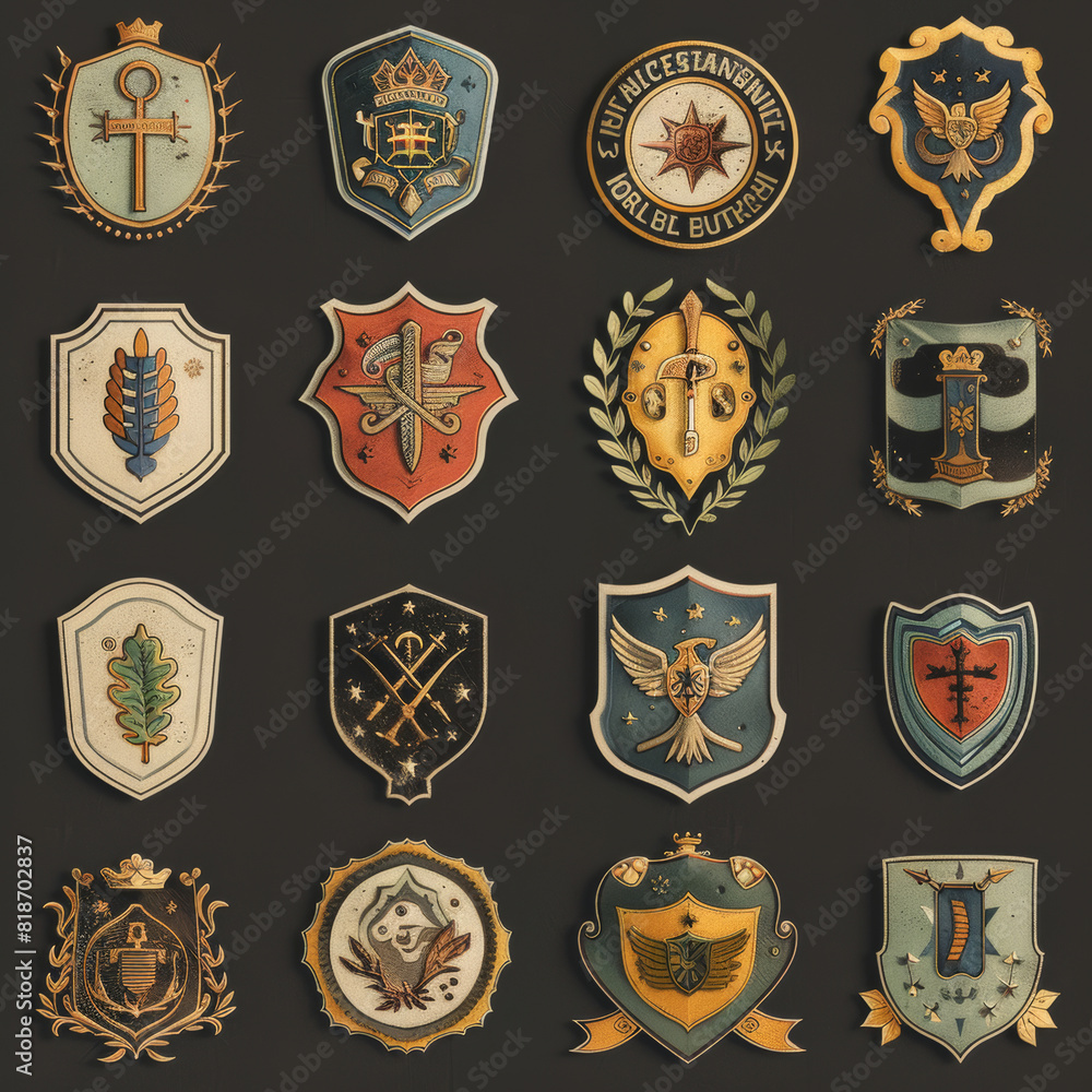 Vintage-style badges for retro branding projects Stock Illustration ...