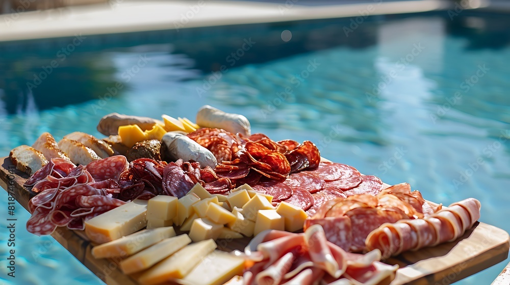 A delectable spread on this lovey set party tray showcasing an enticing ...