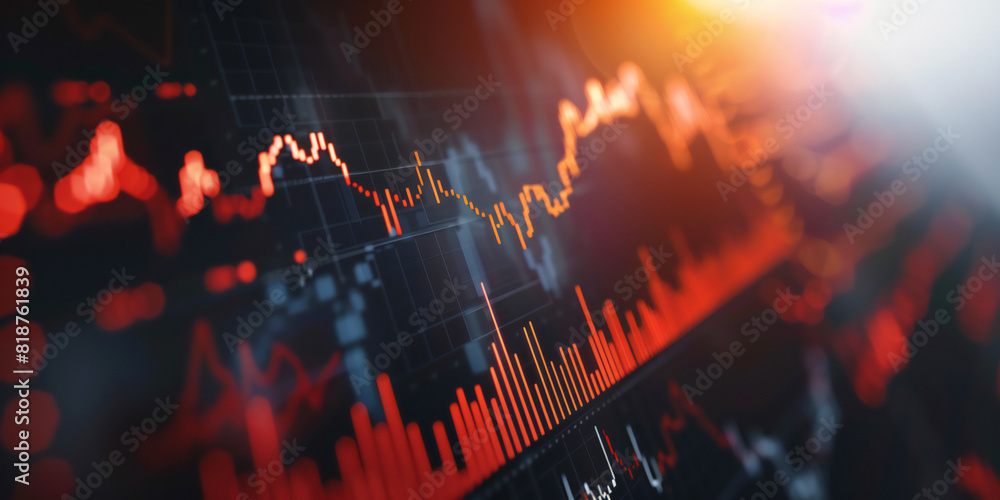 wave background, a compelling narrative around a finance graph ...