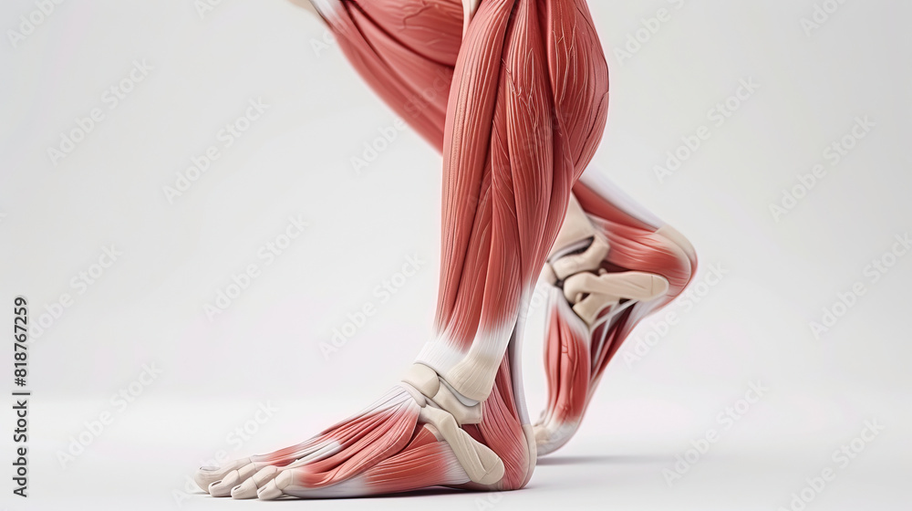 realistic illustration human leg muscle system anatomy Stock ...
