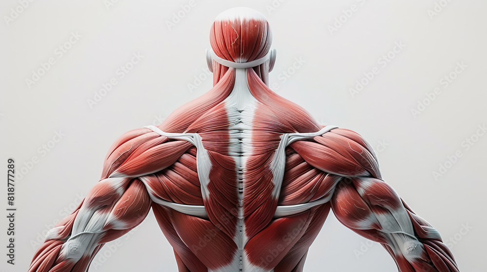 realistic picture of human upper body muscles anatomy Stock ...