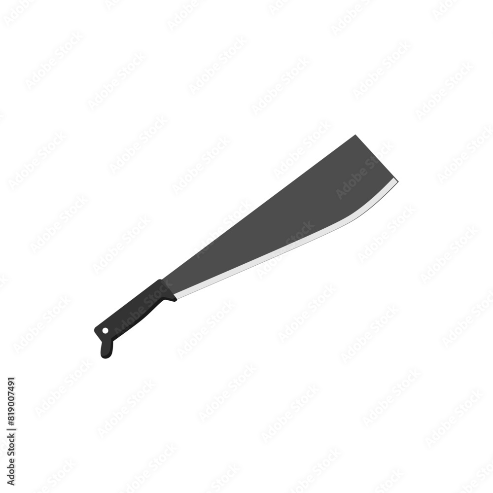 heavy machete flat design vector illustration isolated on white ...