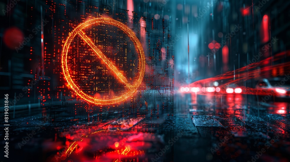 No bullying sign with a digital background, ideal for Stop ...