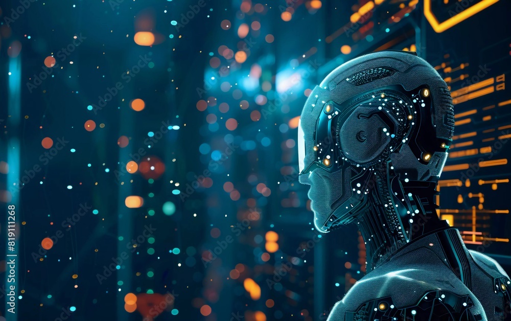 AI (Artificial Intelligence) Concept. Deep learning. GUI (Graphical ...