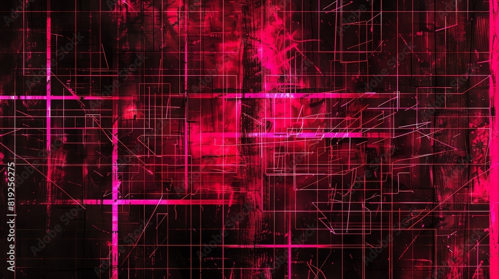 Wood grain with a neon grid pattern overlay, Cyberpunk, Dark with neon ...
