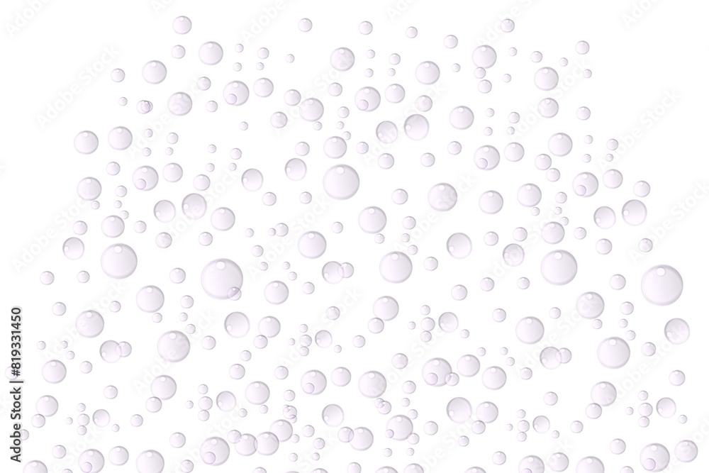 underwater oxygen bubbles on transparent background. soda water bubbles ...