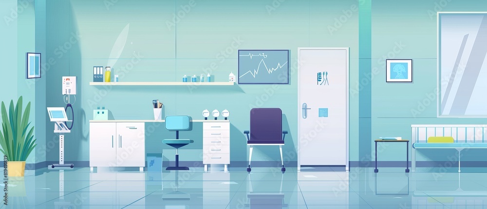 Rehabilitation product design flat design front view medical theme ...