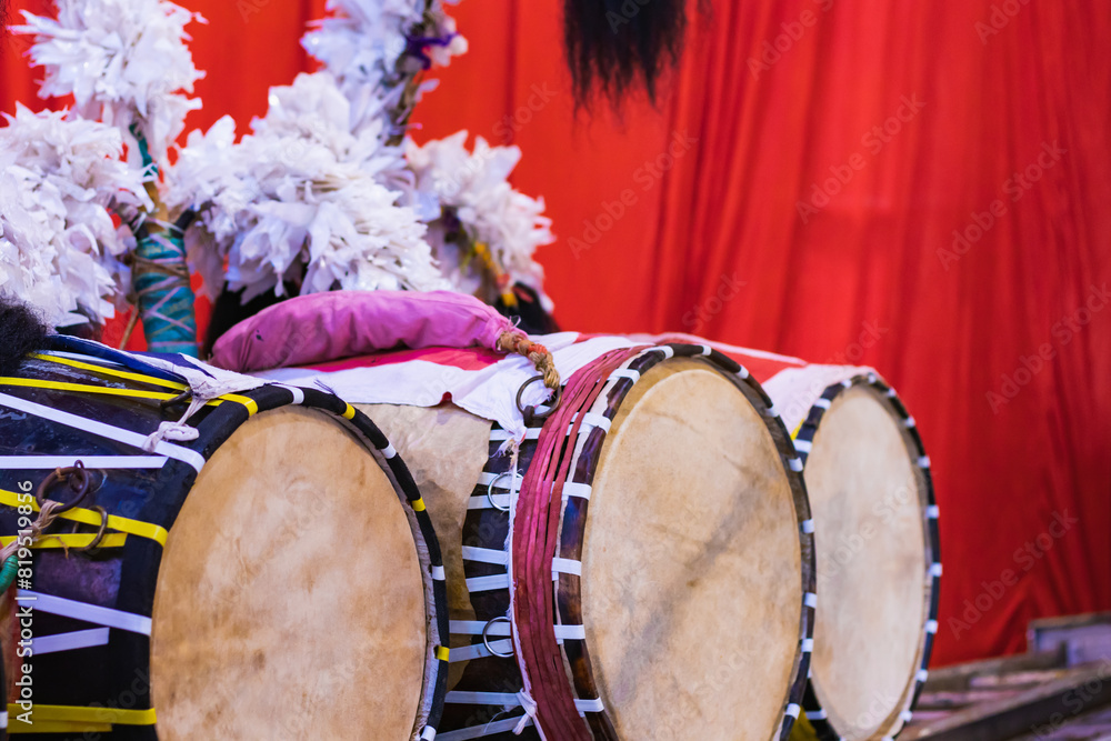 Dhak is a special drum or musical instrument played during durga puja ...
