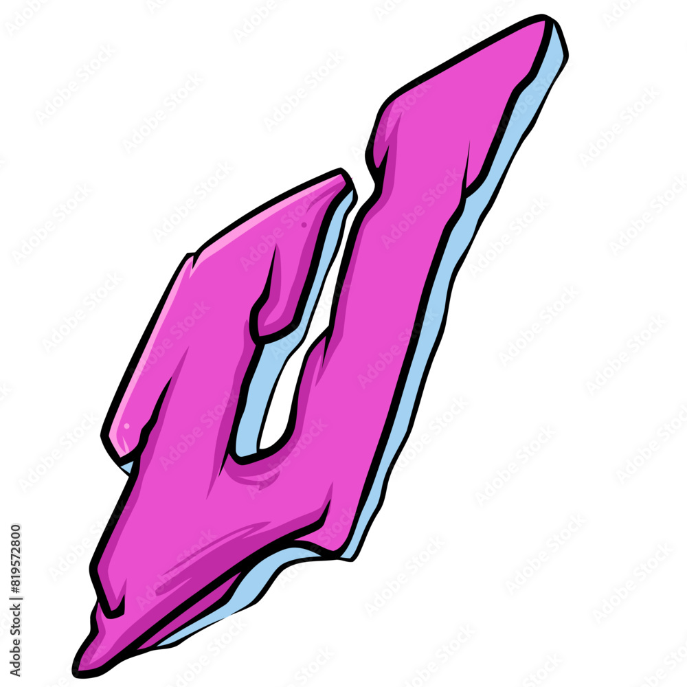 Graffiti font. illustration of an alphabet. U Font Graffiti Stock ...