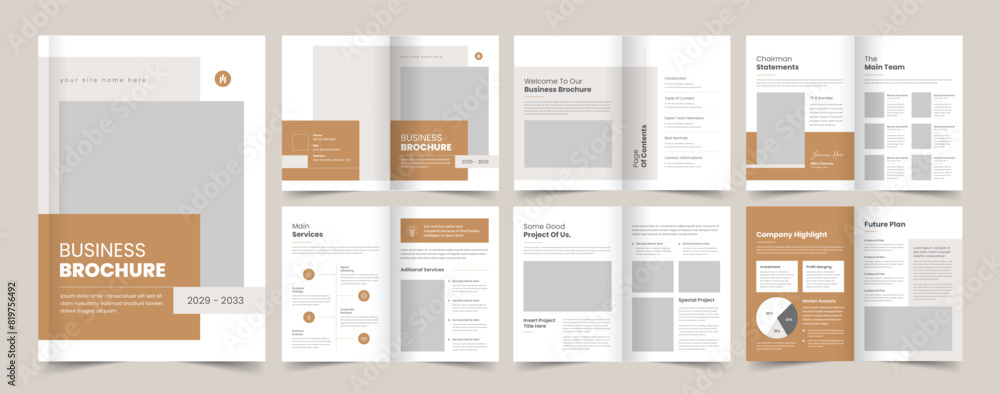 Annual Report, Multipage company profile design, Brochure template ...