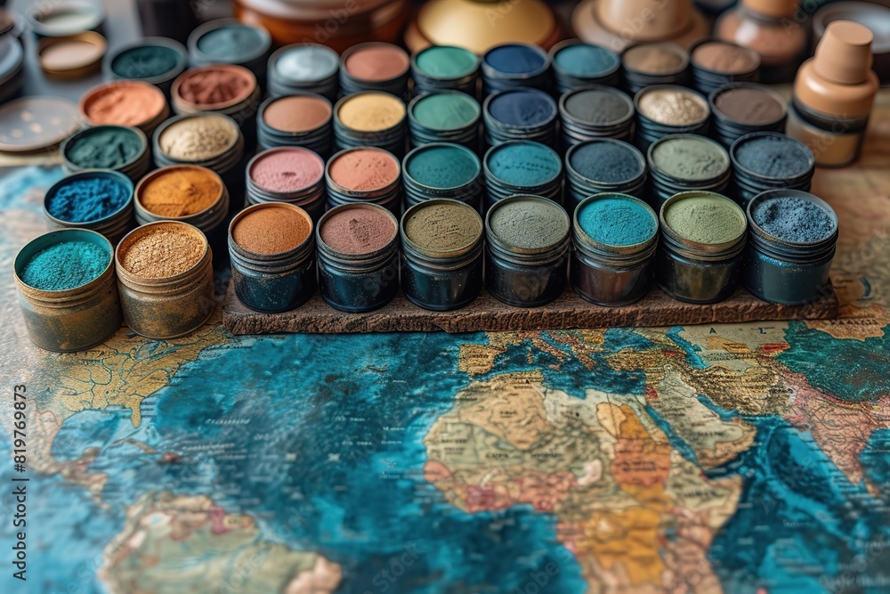 Map of the global cosmetics industries market present the consumer ...