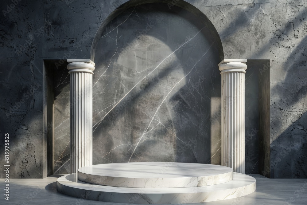 Podium in Ancient greek mythology style interior design - Ai. Beautiful ...