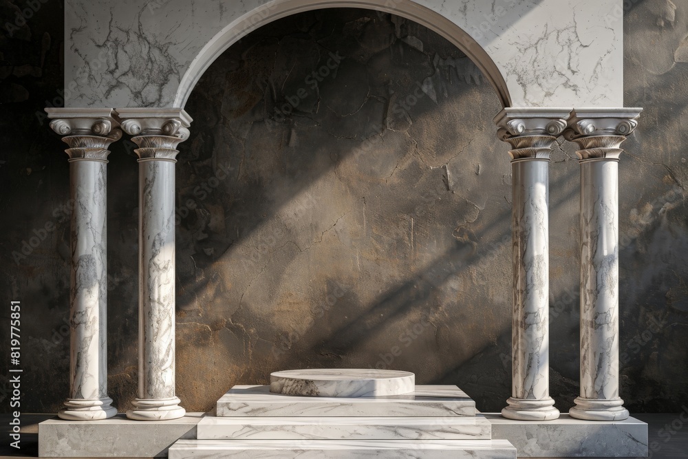 Podium in Ancient greek mythology style interior design - Ai. Beautiful ...