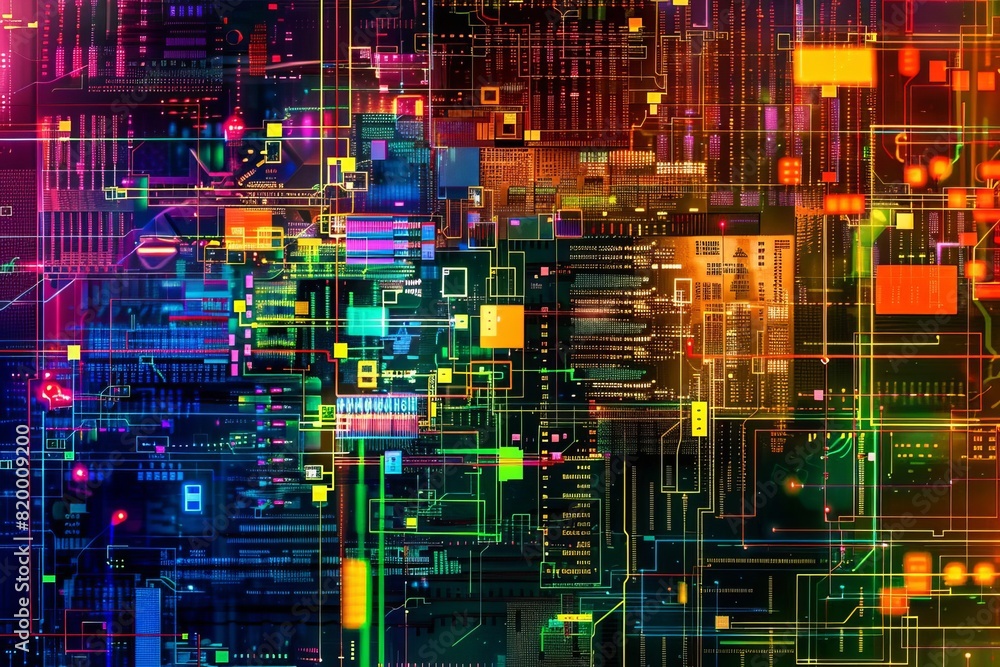 Algorithm design top view representing complex problem solving digital ... Algorithm design top view representing complex problem solving digital ...