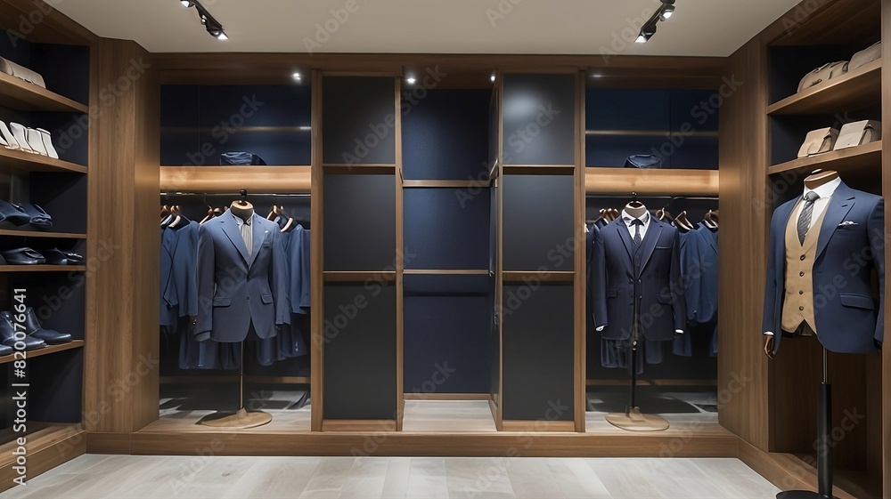 Sophisticated Men's Suit Store Interior with Elegant and Modern Design ...