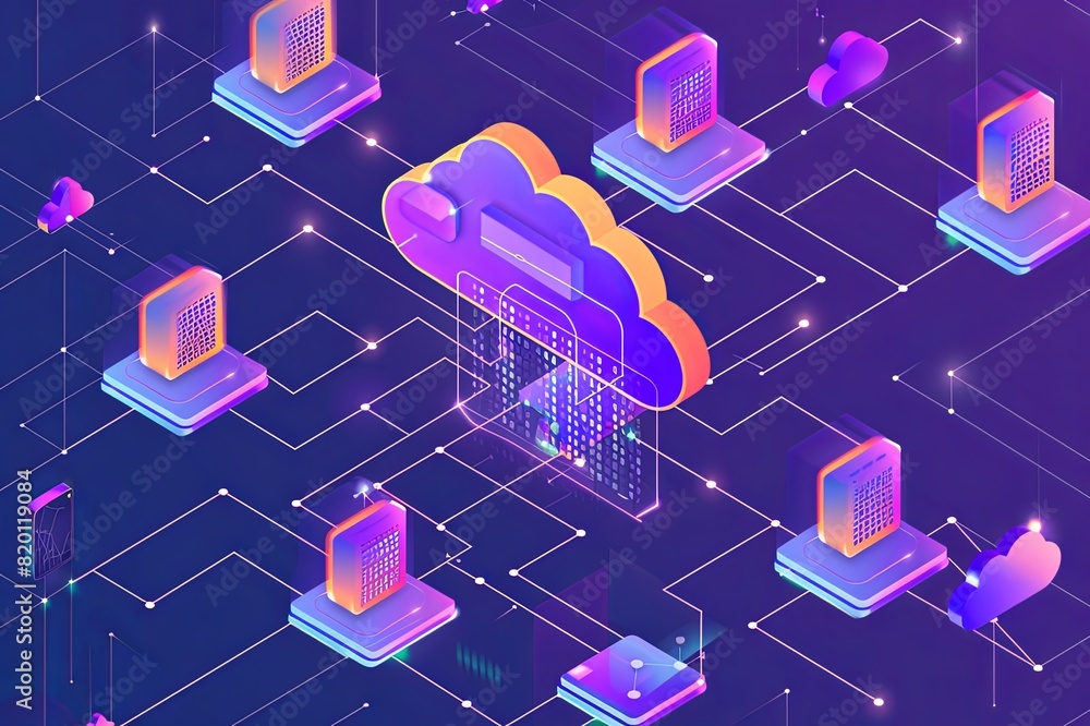 Infographics and diagrams illustrating cloud architecture and ...